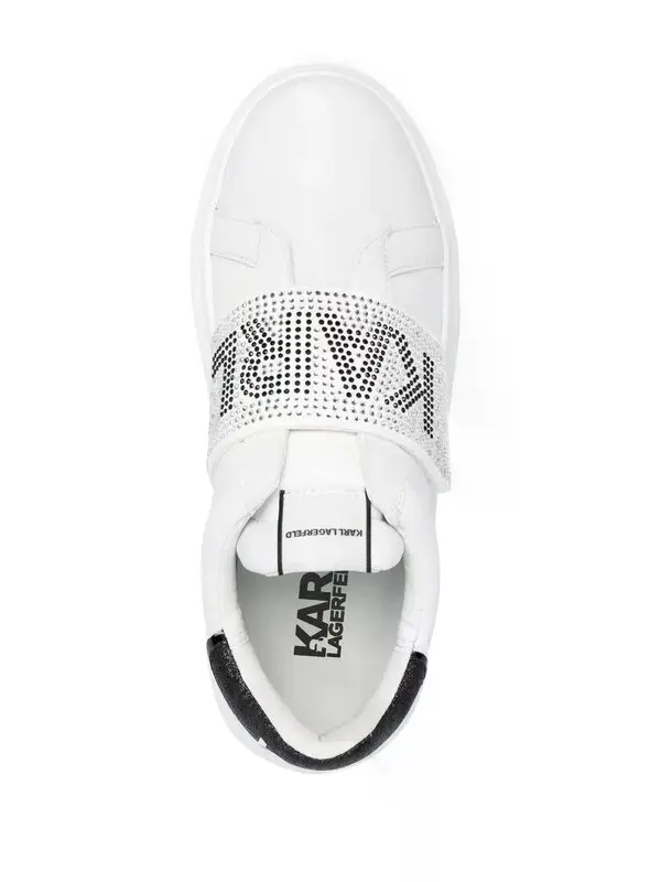 Karl Lagerfeld Embellished Logo-strap Sneakers