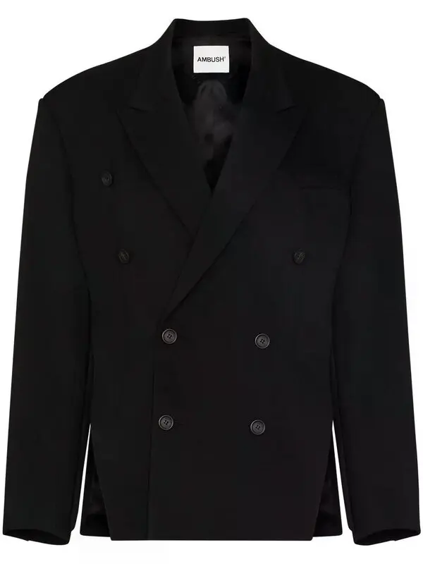 AMBUSH Double-breasted Tailored Blazer - Black