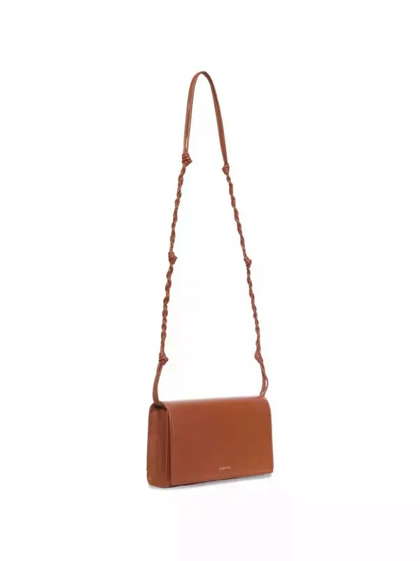 JIL SANDER Tangle Braided Leather Crossbody Bag