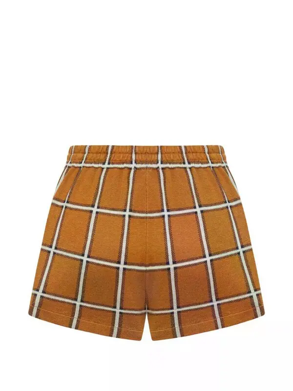 Guest In Residence Plaid Button Shorts - Brown