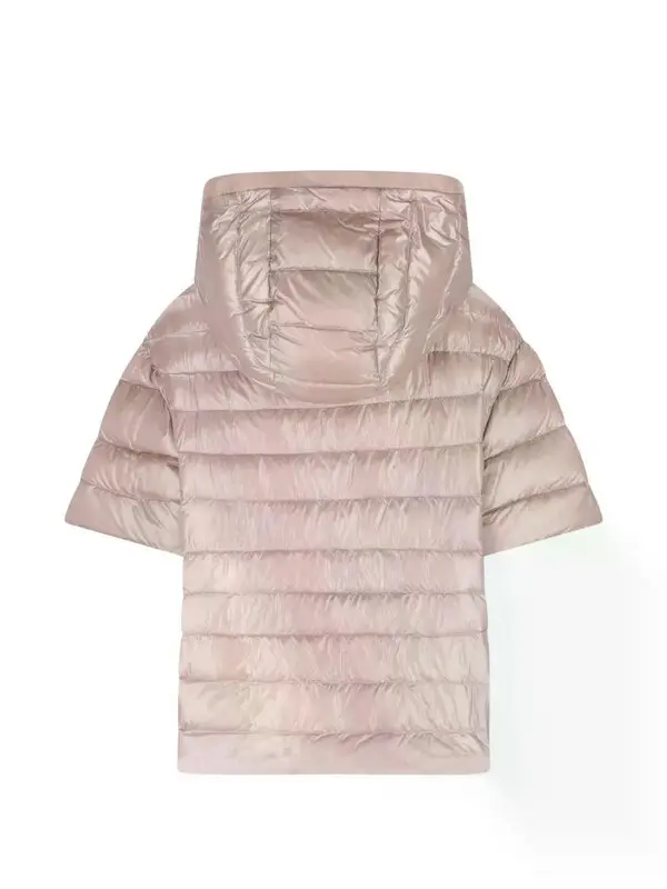 Herno Short-sleeve Hooded Quilted Coat - Pink