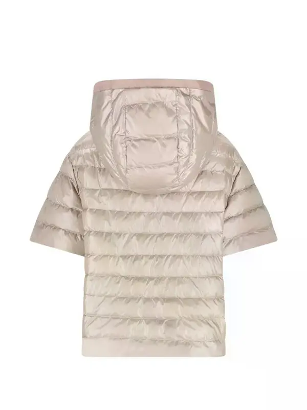 Herno Short-sleeve Hooded Quilted Coat - Pink
