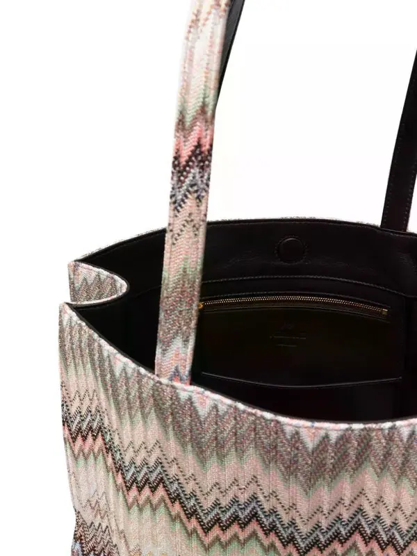 Missoni Zigzag Pattern Shoulder Bag - Brown