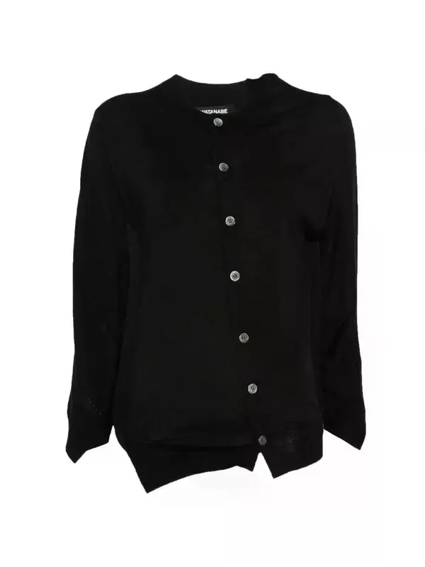 Junya Watanabe Button Asymmetric Cardigan - Black