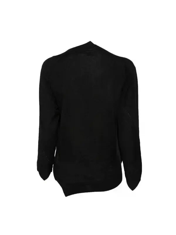 Junya Watanabe Button Asymmetric Cardigan - Black