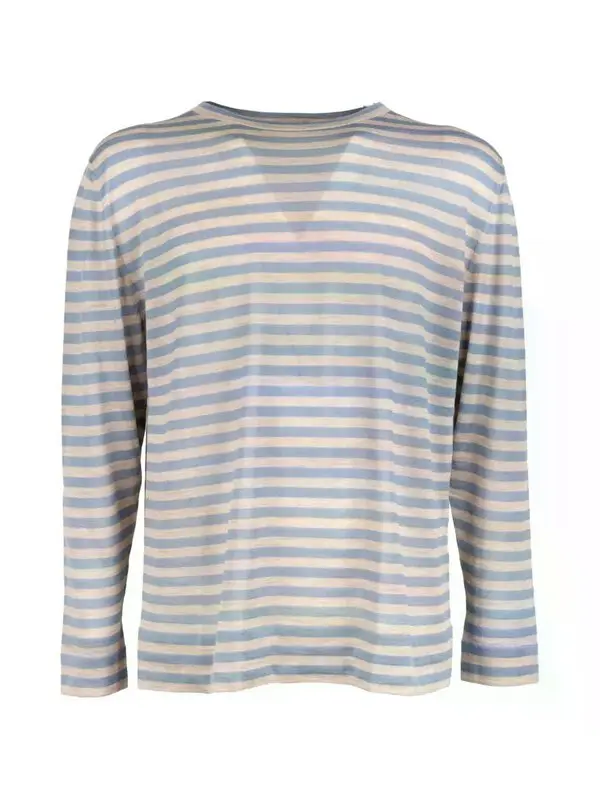 Malo Striped Knitted Sweatshirt - Blue