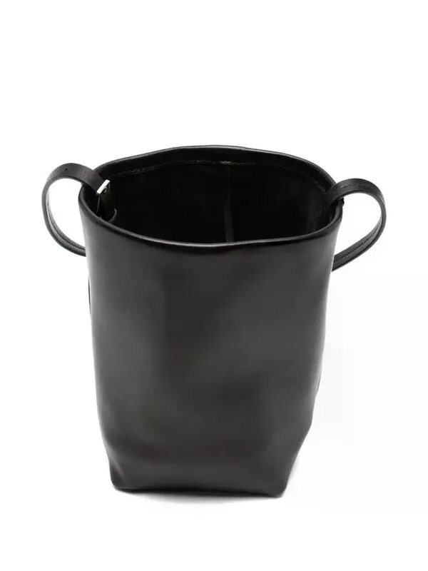 THE ROW Leather Bucket Bag - Black