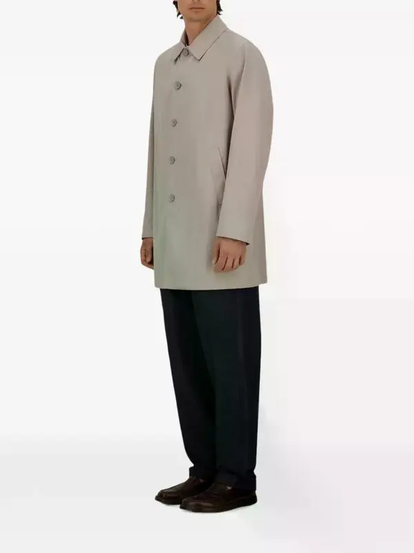 Herno Button Coat With Welt Pockets