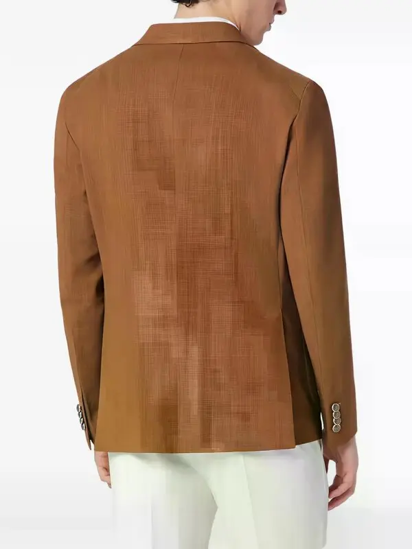 Tagliatore Double-breasted Patch-pocket Jacket - Brown