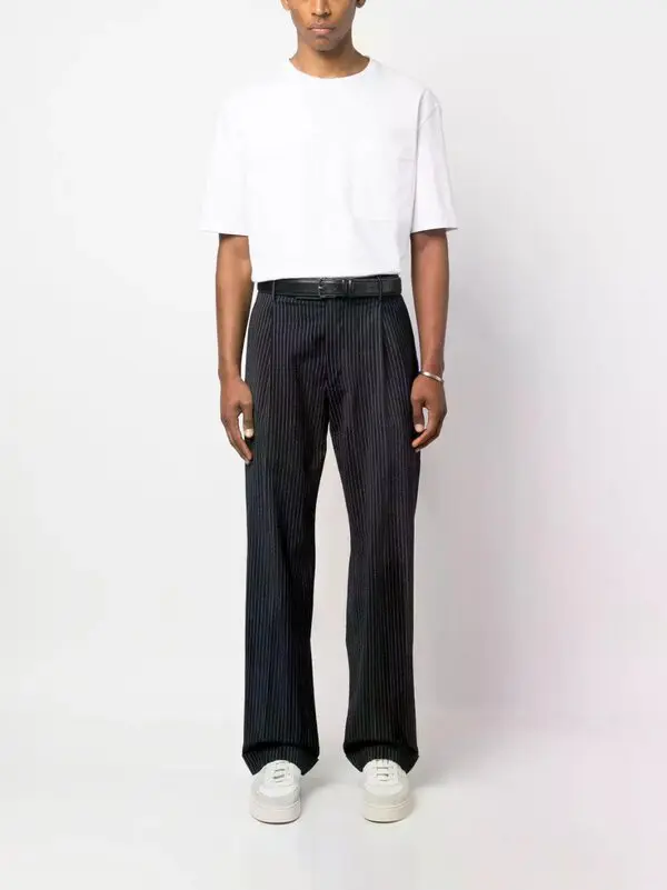 PT TORINO Pinstripe Straight-leg Trousers