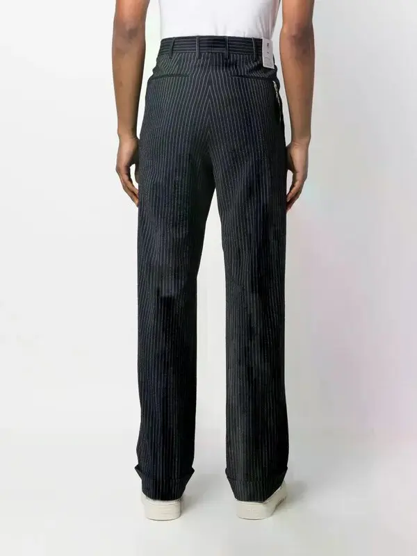 PT TORINO Pinstripe Straight-leg Trousers