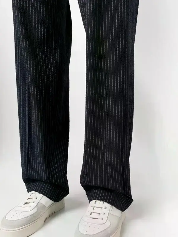 PT TORINO Pinstripe Straight-leg Trousers