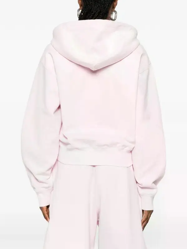 Alexander Wang Zip-up Hoodie With Rhinestone Embellishments