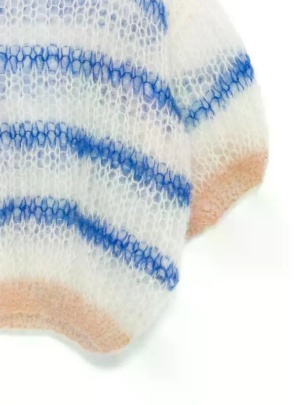 Maiami Short-sleeve Striped Sweater