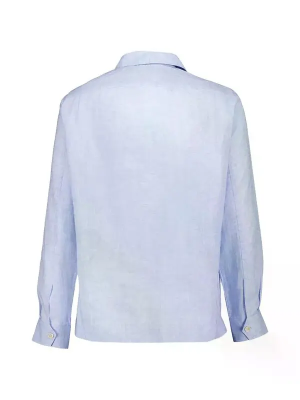 Brunello Cucinelli Buttoned Linen Shirt - Blue