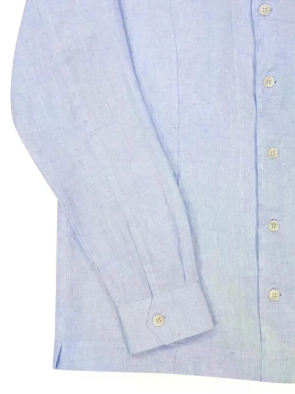 Brunello Cucinelli Buttoned Linen Shirt - Blue
