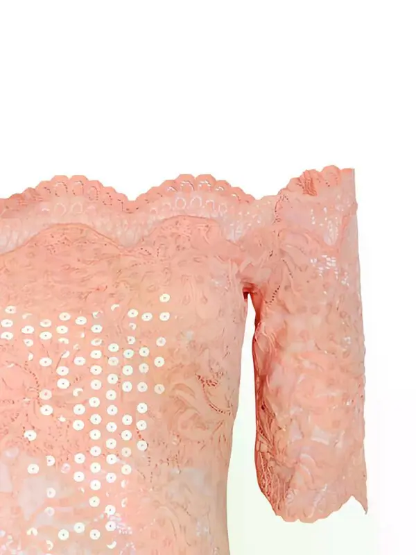 Rabanne Lace Off-shoulder Top - Pink