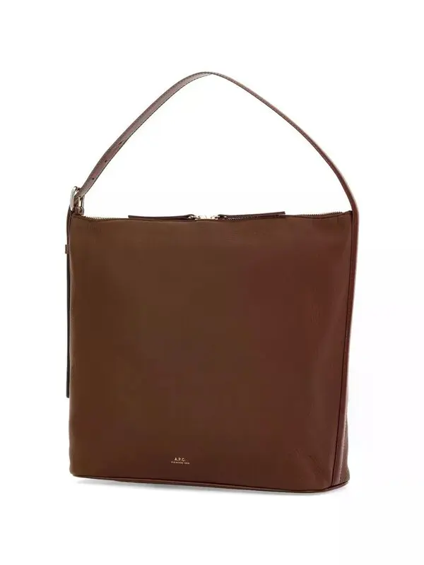 A.p.c. Vera Logo Tote Bag - Brown