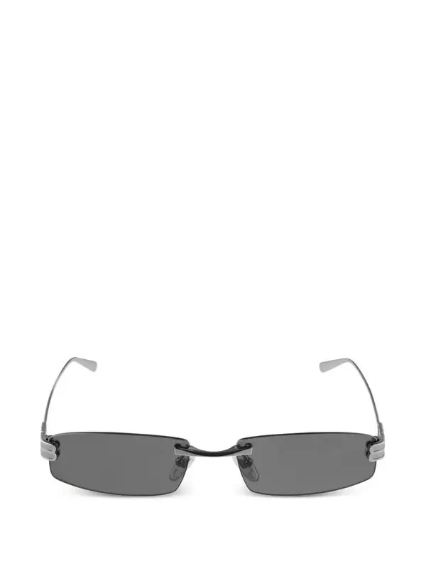 Balenciaga Gossip Rectangle-frame Sunglasses - Silver