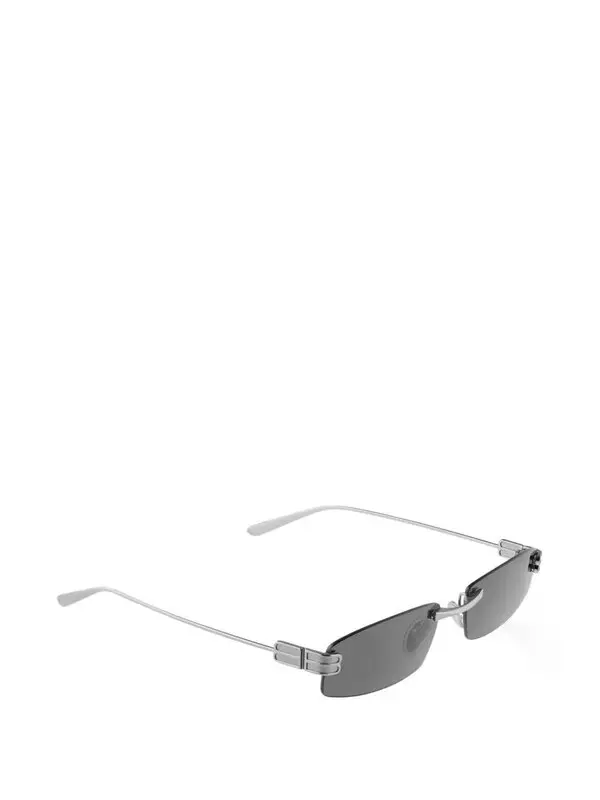 Balenciaga Rectangle-frame Sunglasses - Silver