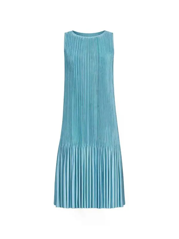 JOSEPH Pleated Sleeveless Dress - Blue