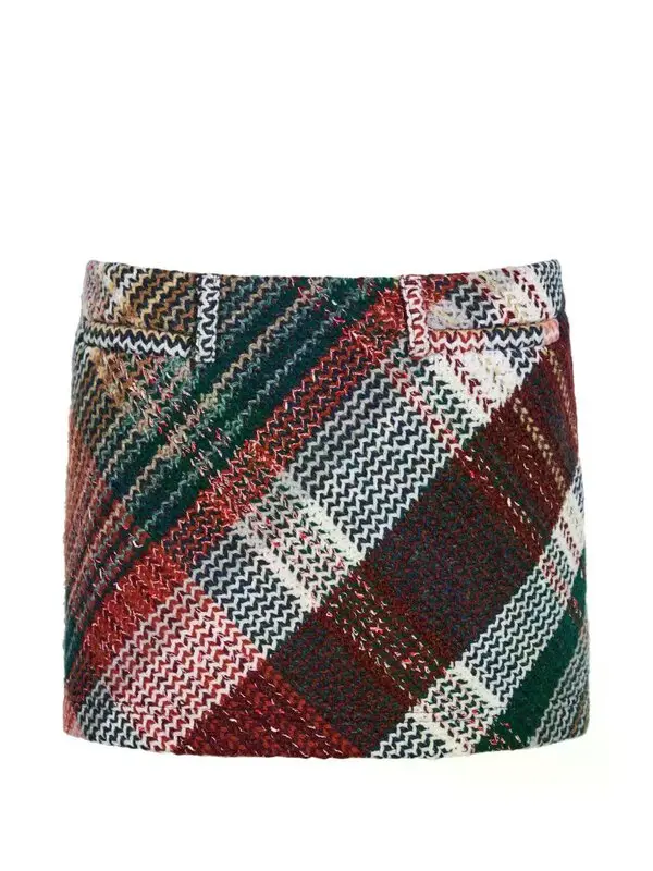Missoni Diagonal Checked Mini Skirt - Red