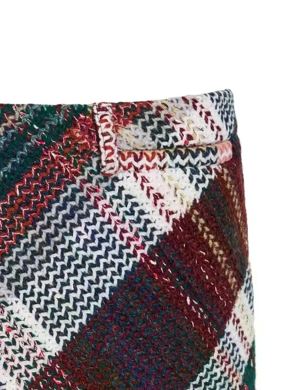 Missoni Diagonal Checked Mini Skirt - Red