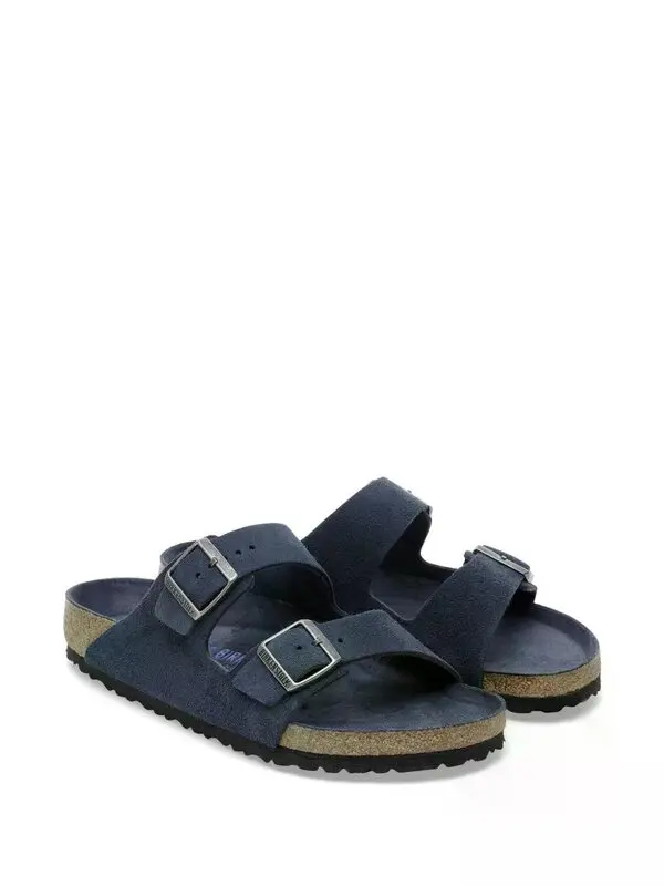 BIRKENSTOCK Arizona Double Strap Suede Sandals - Blue