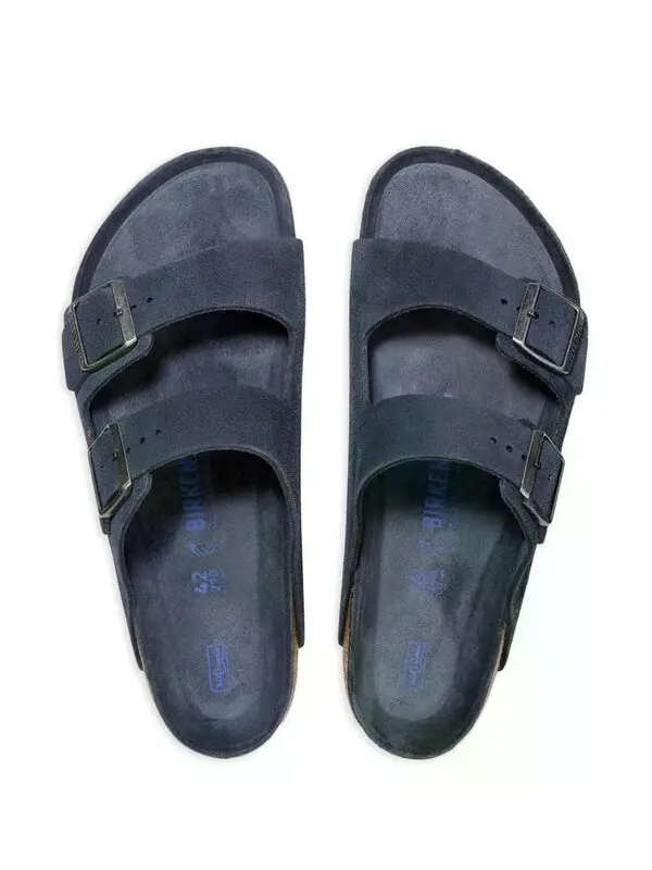 BIRKENSTOCK Arizona Double Strap Suede Sandals - Blue