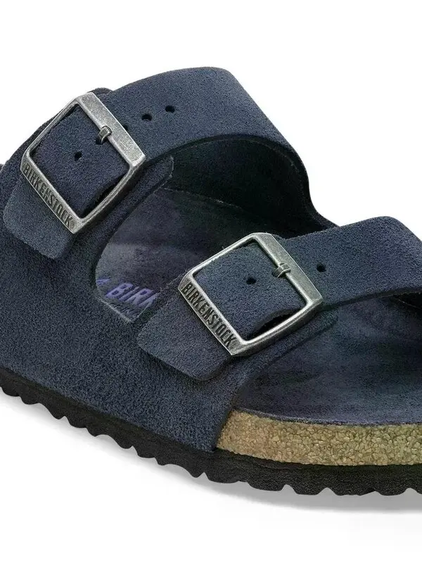 BIRKENSTOCK Arizona Double Strap Suede Sandals - Blue