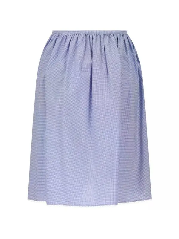 Miu Miu Cotton Midi Skirt - Blue