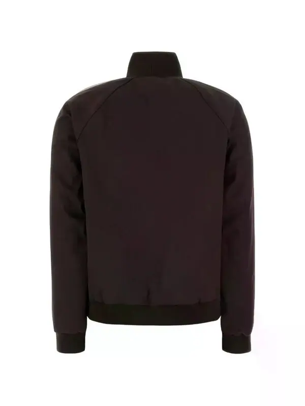 Miu Miu Striped Cotton Blouson Jacket - Brown
