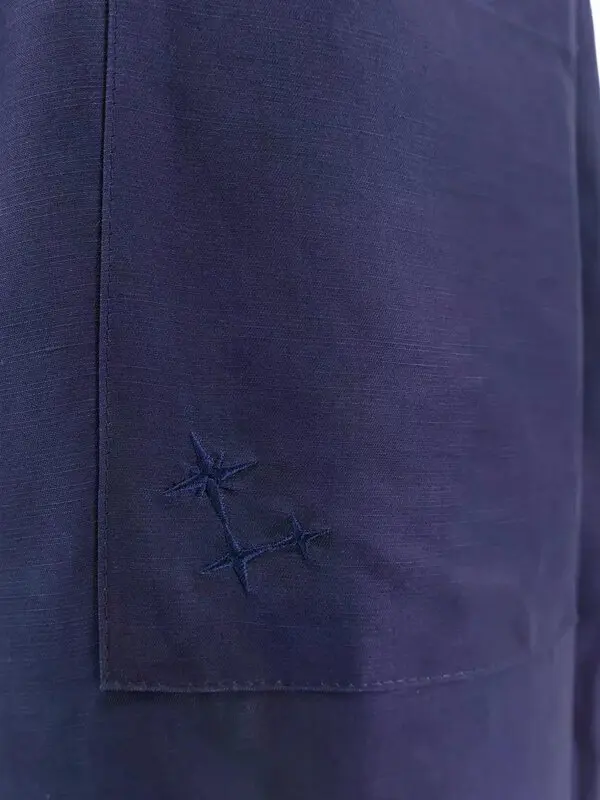 LANEUS Elastic-waistband Trousers - Blue
