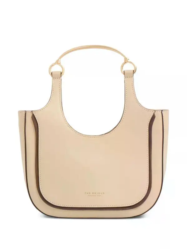 THE BRIDGE Leather Mini Clutch With Metal Handle
