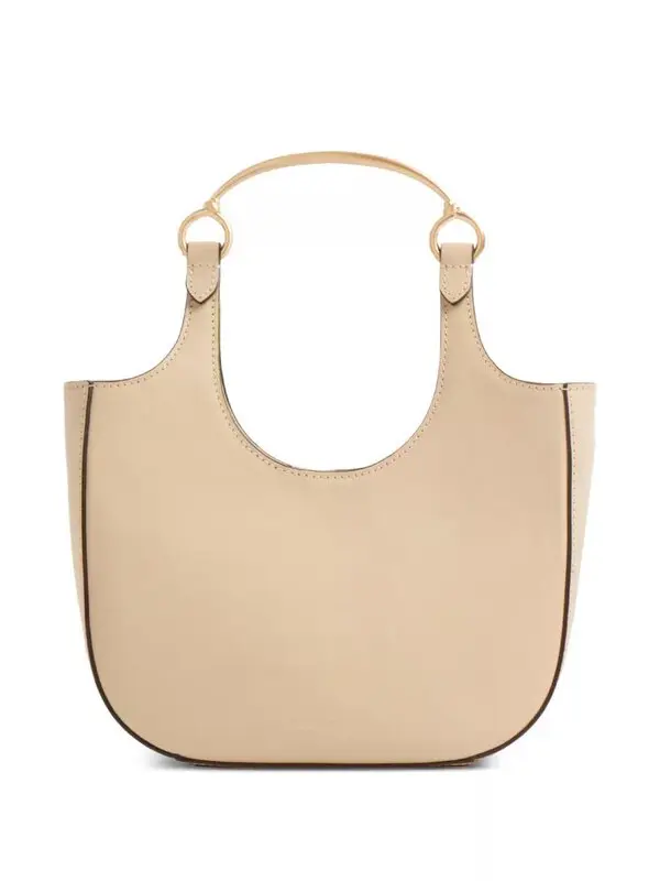 THE BRIDGE Leather Mini Clutch With Metal Handle