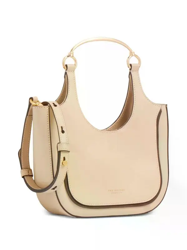 THE BRIDGE Leather Mini Clutch With Metal Handle