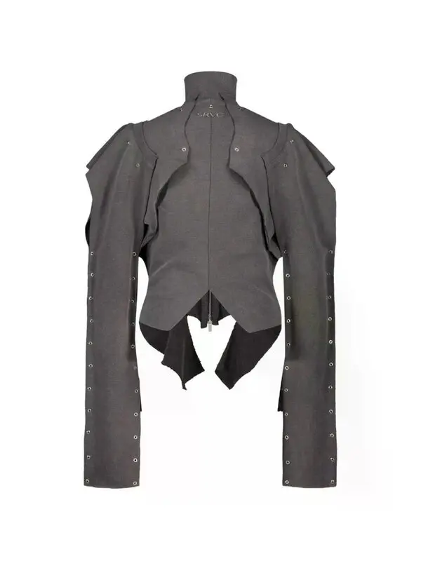 SRVC STUDIO Eyelet Detail Zip-up Sweatshirt
