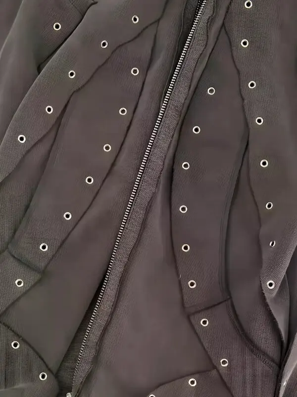 SRVC STUDIO Eyelet Detail Zip-up Sweatshirt