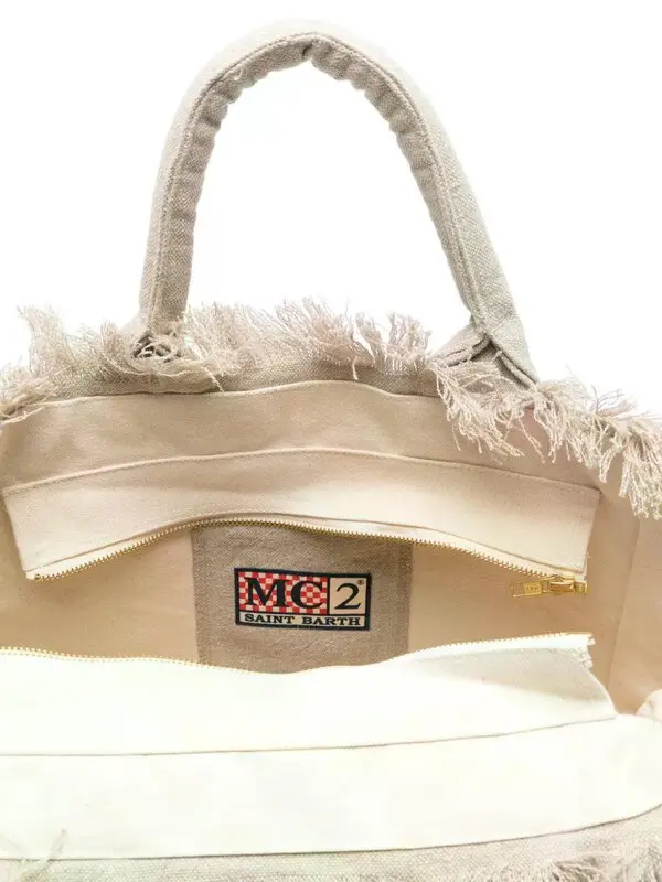 MC2 SAINT BARTH Beach Bag With Fringed Detail