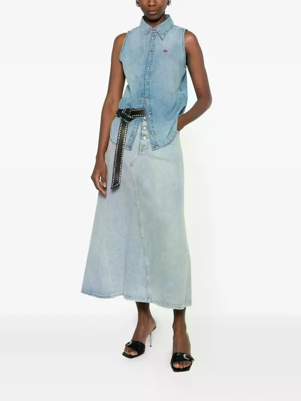 DIESEL® Sleeveless Denim Shirt - Blue