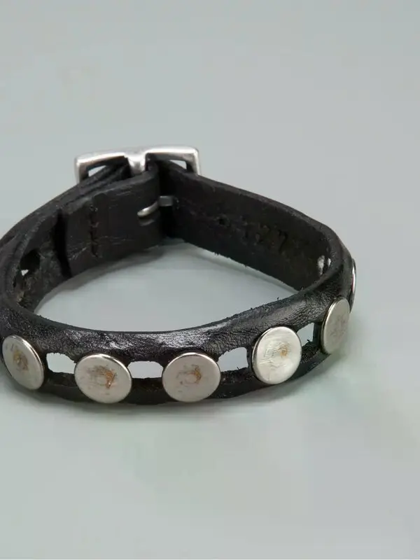 Orciani Studded Leather Bracelet
