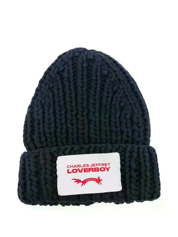 CHARLES JEFFREY Logo-patch Beanie - Blue