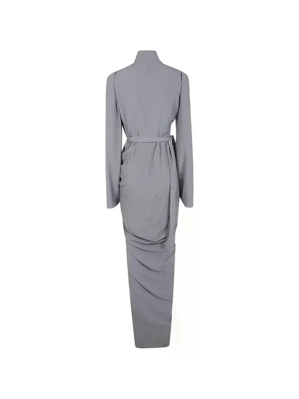 Rick Owens Belted Long-sleeve Maxi Dress