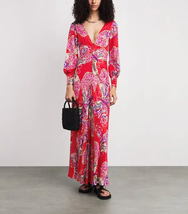 Rixo Cotton Floral Maxi Dress