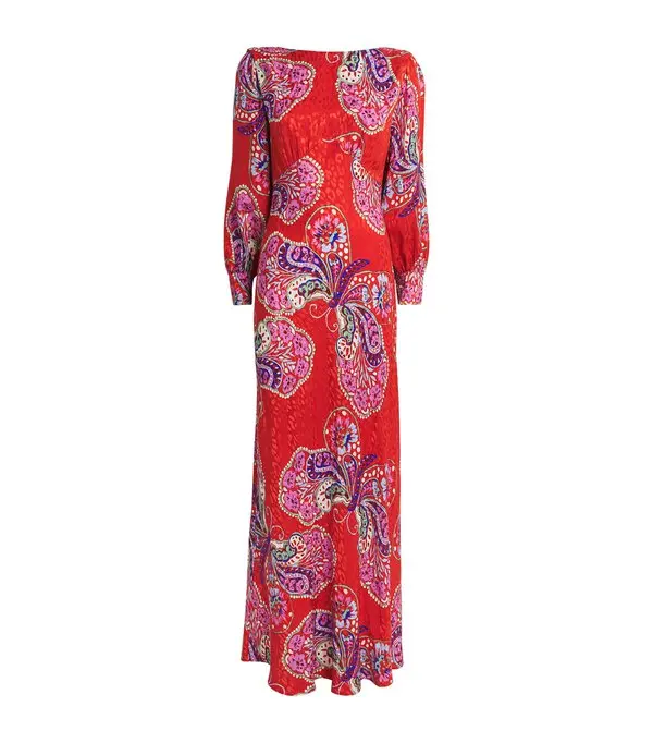 Rixo Floral Marni Maxi Dress - Red