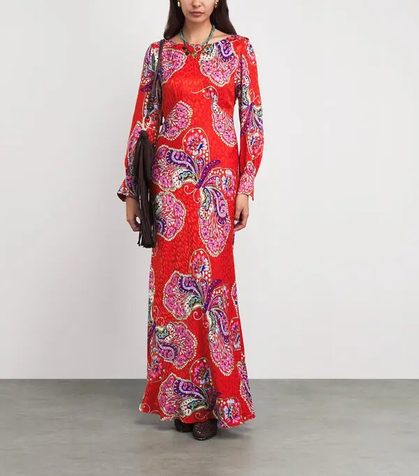 Rixo Floral Marni Maxi Dress - Red
