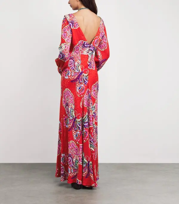 Rixo Floral Marni Maxi Dress - Red