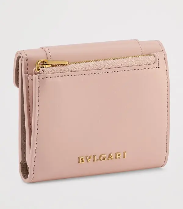 BVLGARI Leather Serpenti Forever Compact Wallet - Pink