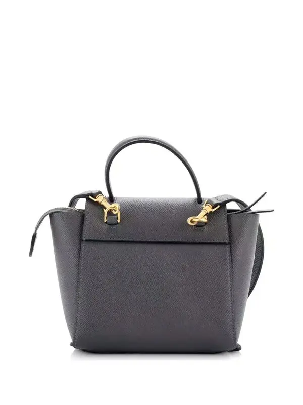 Celine Belt Bag Textured Leather Pico Shoulder Bag - Grey