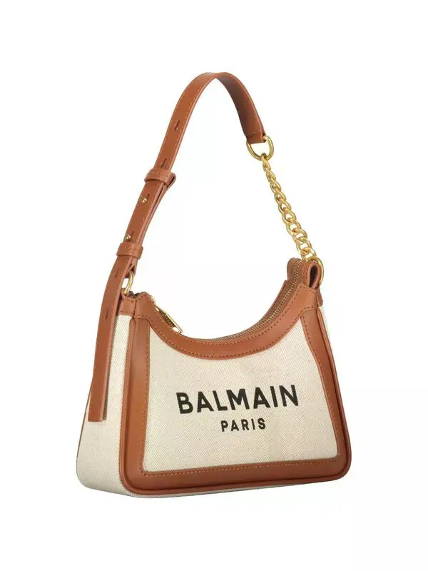 Balmain B-army Logo Shoulder Bag - Neutrals